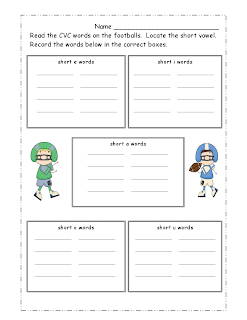 First Grade Funtastic: CVC Short Vowels Words Spelling/Sorting Center