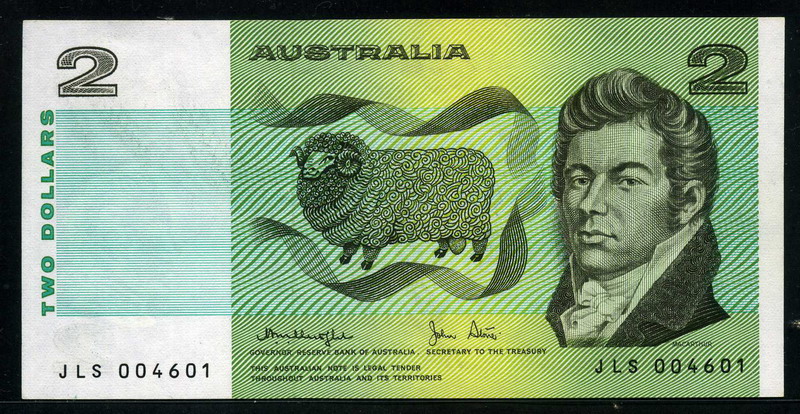 Australian Banknotes 2 Australian Dollars banknote 1979 John Macarthur ...
