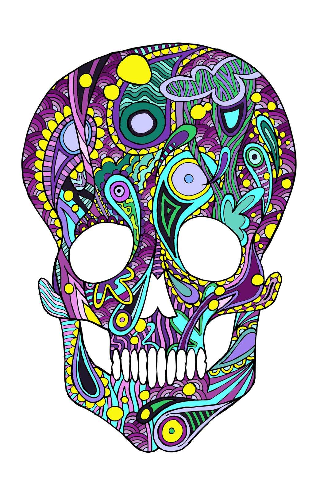 Tom Harman Illustration: colour skull
