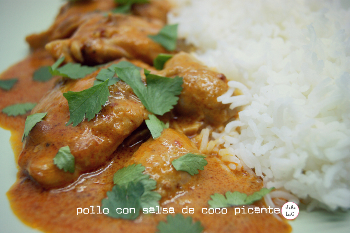 Jugando a las cocinitas: Pollo con salsa de coco picante. Receta de ...