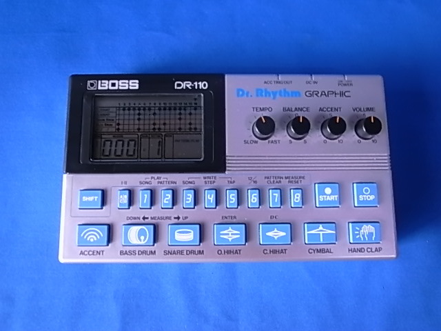 MATRIXSYNTH: BOSS DR-110 DR. RHYTHM GRAPHIC DRUM MACHINE WITH CASE