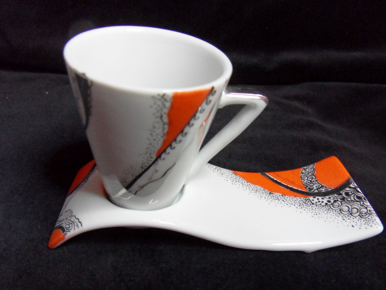 Peinture Sur Porcelaine Tasses Expresso Pour Cadeau De Mariage