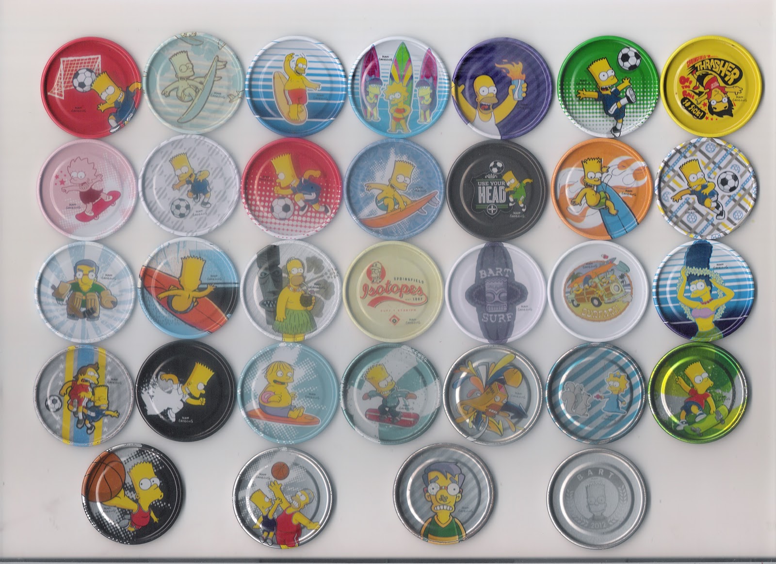 C de Colecciones: COLECCIÓN DE TAZOS DE LOS SIMPSONS.
