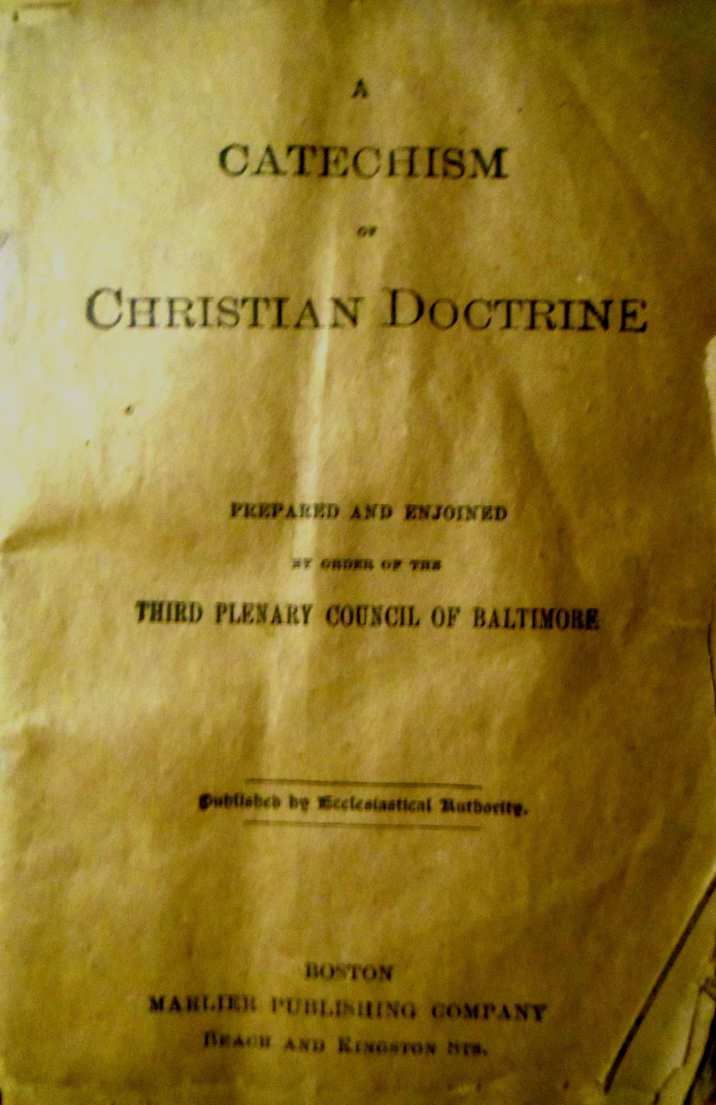 LowellIrish: Looking in the Attic- The Baltimore Catechism