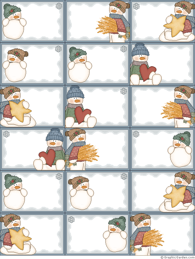 Snowmen: Free Printable Frames, Cards, Tags and Labels. - Oh My Fiesta ...