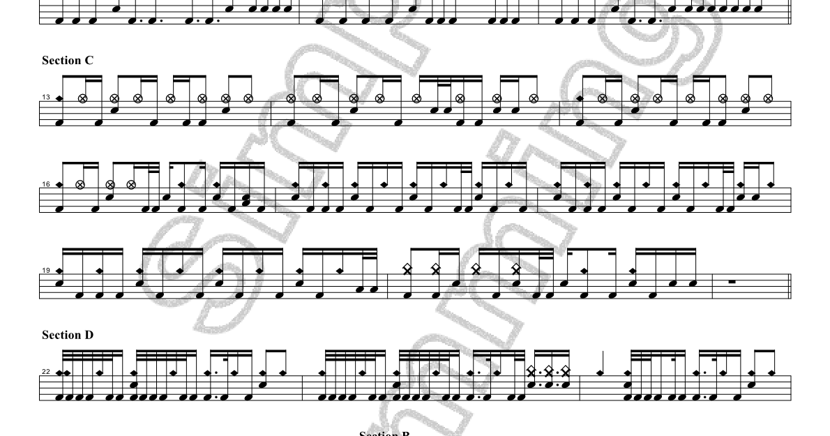 鼓手森 - Simply Drumming: Coldrain - The War Is On drum sheet
