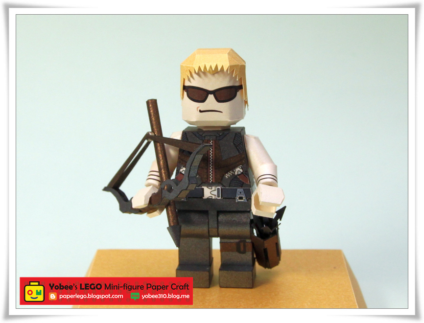 YOBEE'S LEGO MINI-FIGURE PAPER CRAFT: LEGO Hawkeye Paper Craft ...