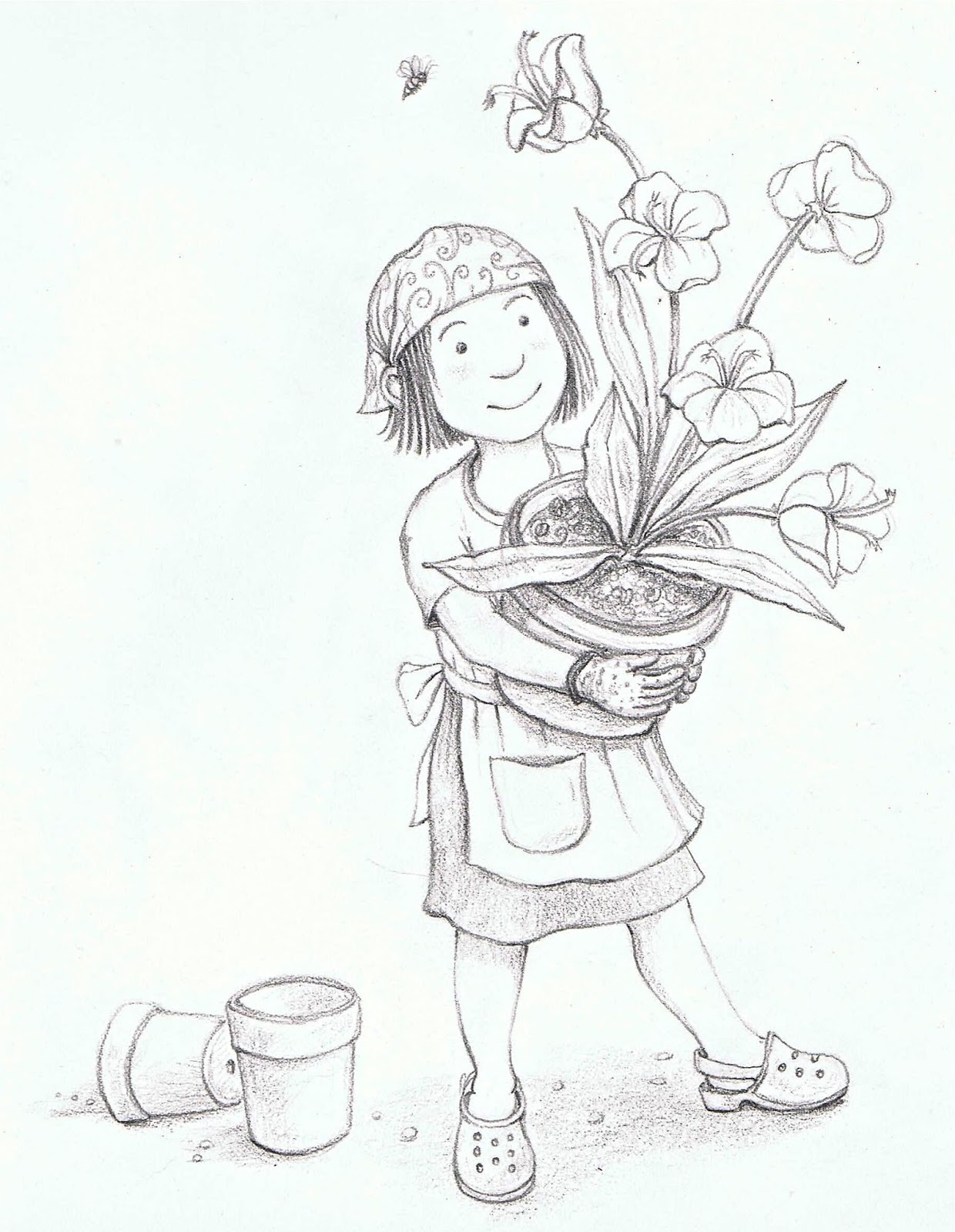 just pencil on paper: "Hybrid" Illustration Friday