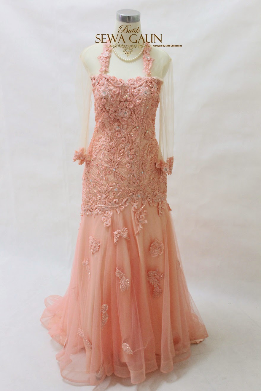 Sewa Gaun Pesta: Sewa Gaun Mama Pengantin Peach - New Collections-