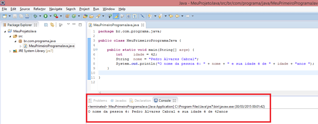 EDUARDO FONTANA: Criando Um Projeto Java No Eclipse