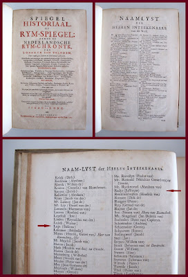 P e r k a m e n t u s: Een 'Naamlijst der inteekenaren'