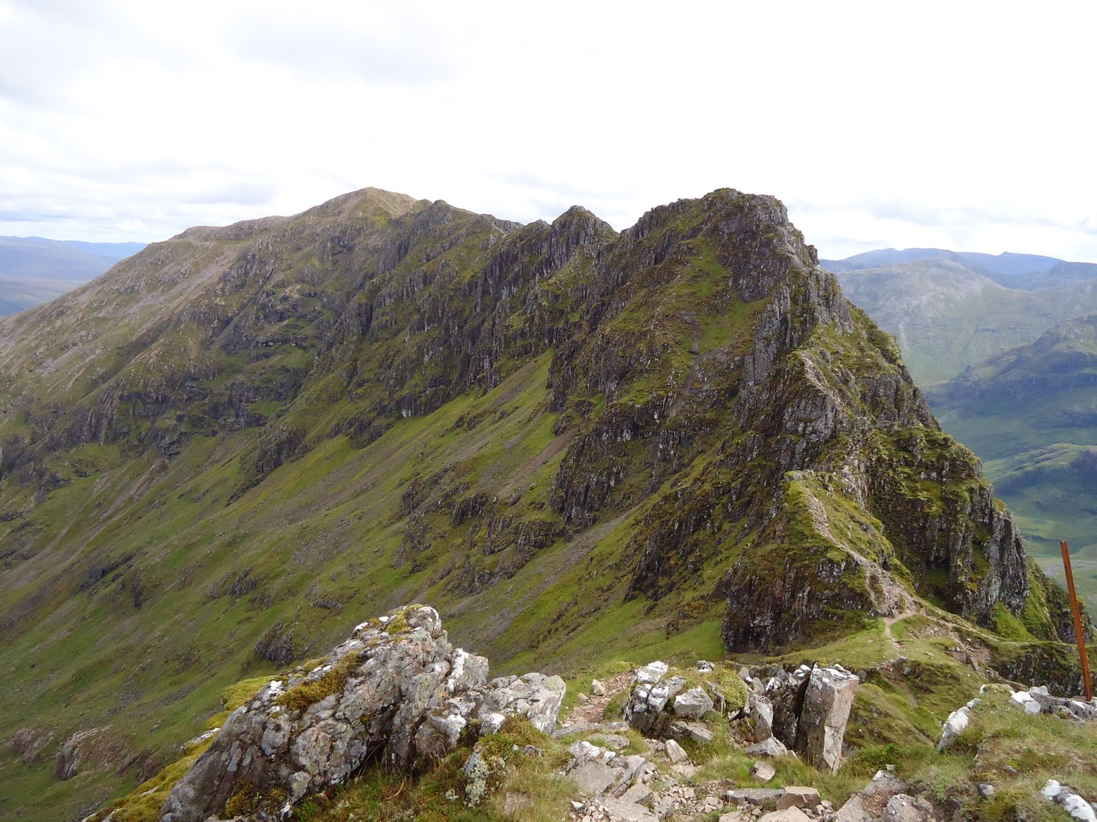 Summit to smile about.....: Aonach Eagach Ridge...it does what it says ...