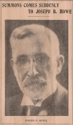 72 Scrapbooks: The Front-Page Obituary of Joseph Brown Howe