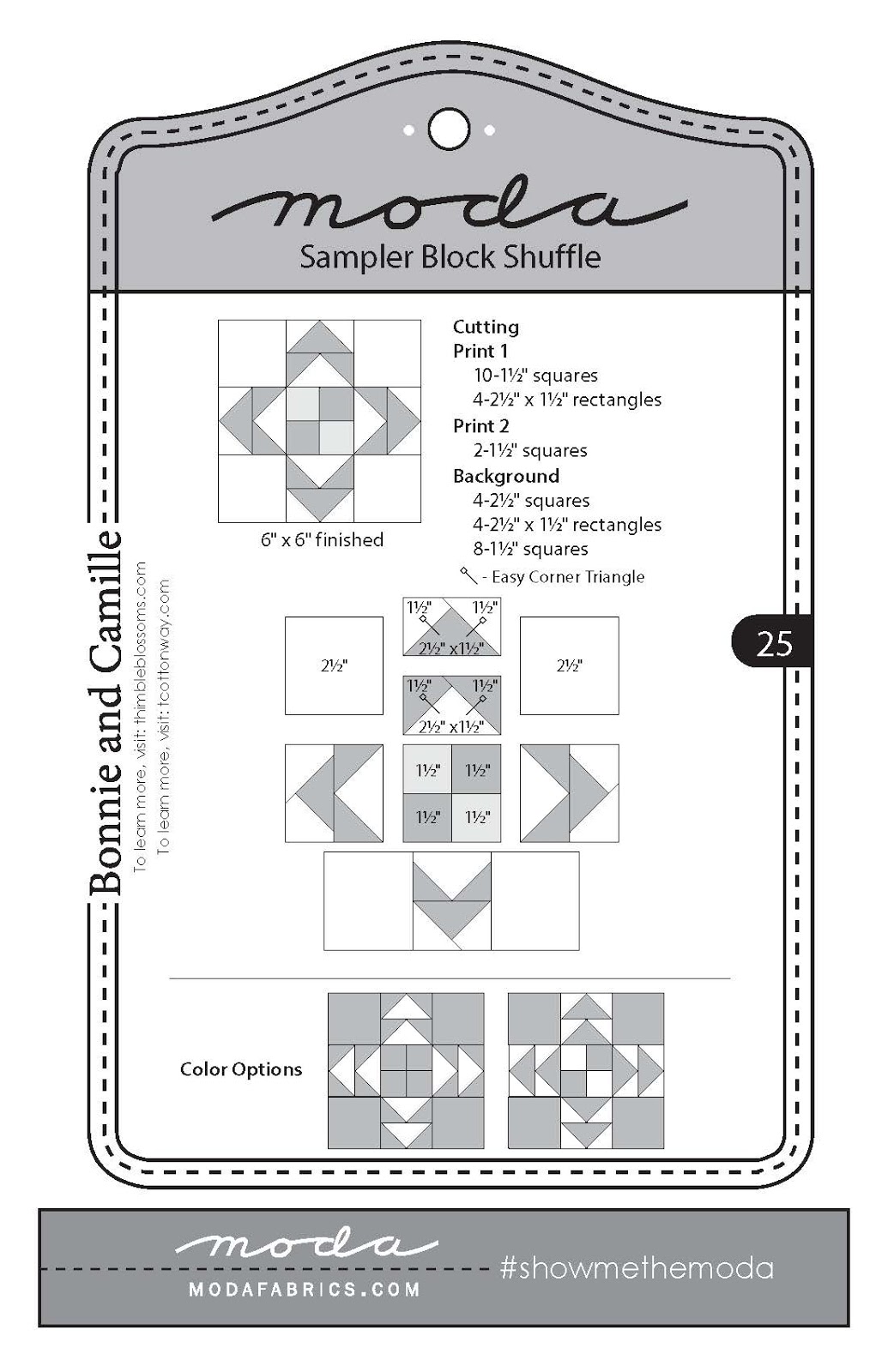 Quilters' Quarters: Moda Sampler Block Shuffle