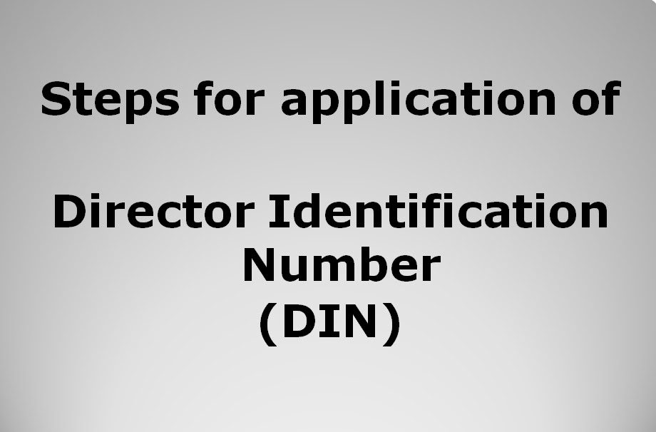 Director Identification Number (DIN) - Ministry of Corporate Affairs ...