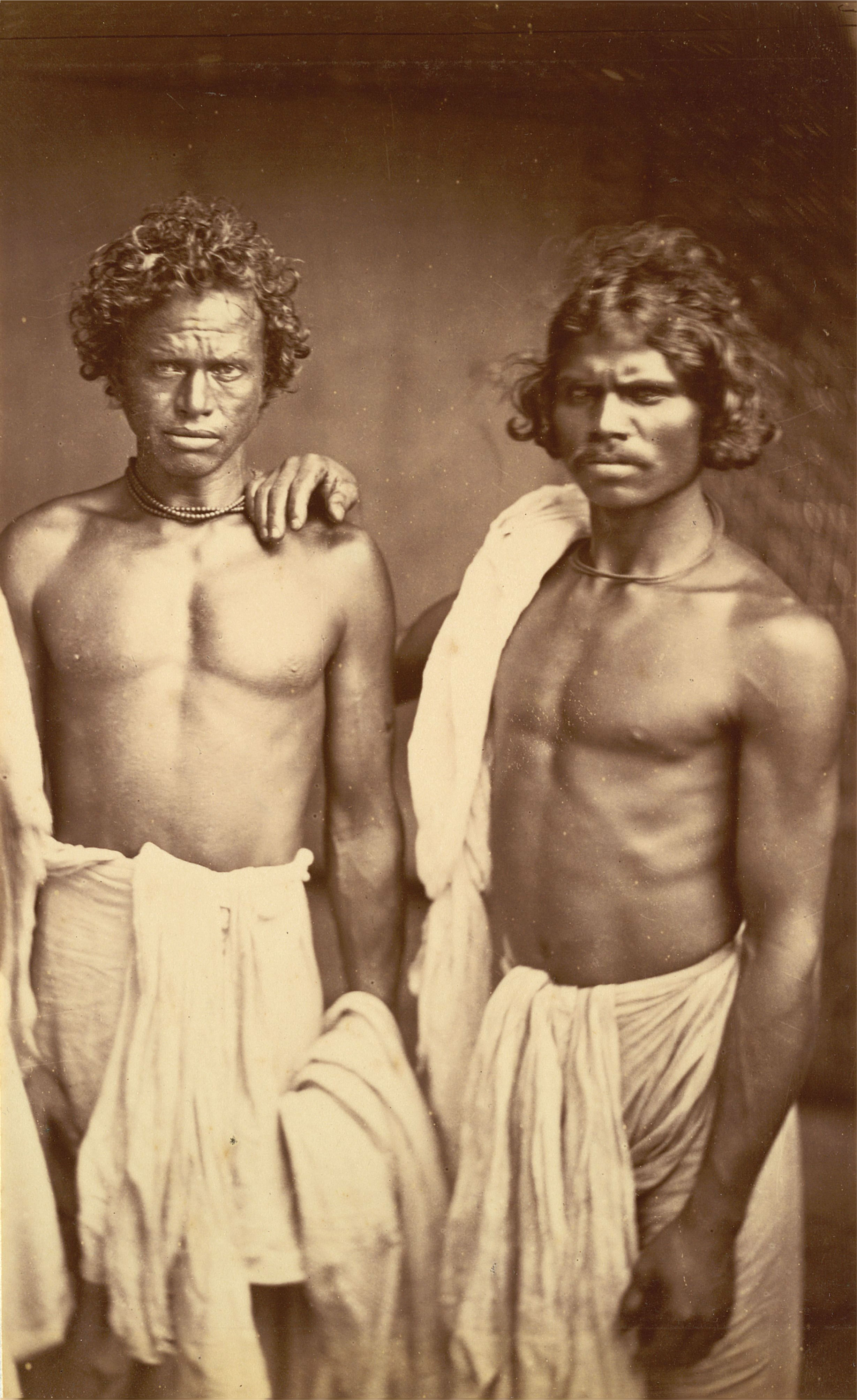 Portrait of Two Indian Males - Eastern Bengal 1860's - Old Indian Photos
