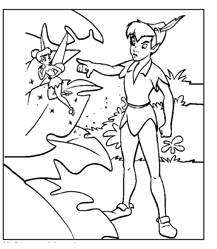 Peter pan mermaid coloring pages