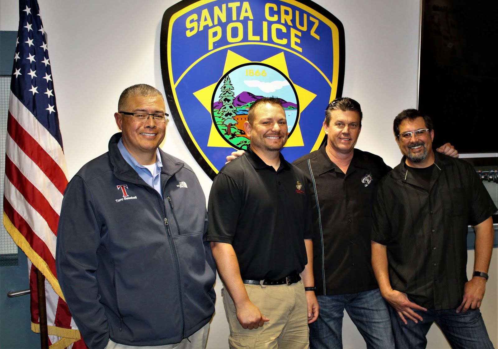 Santa Cruz Police: Congratulations & Happy Retirement To Four SCPD Officers