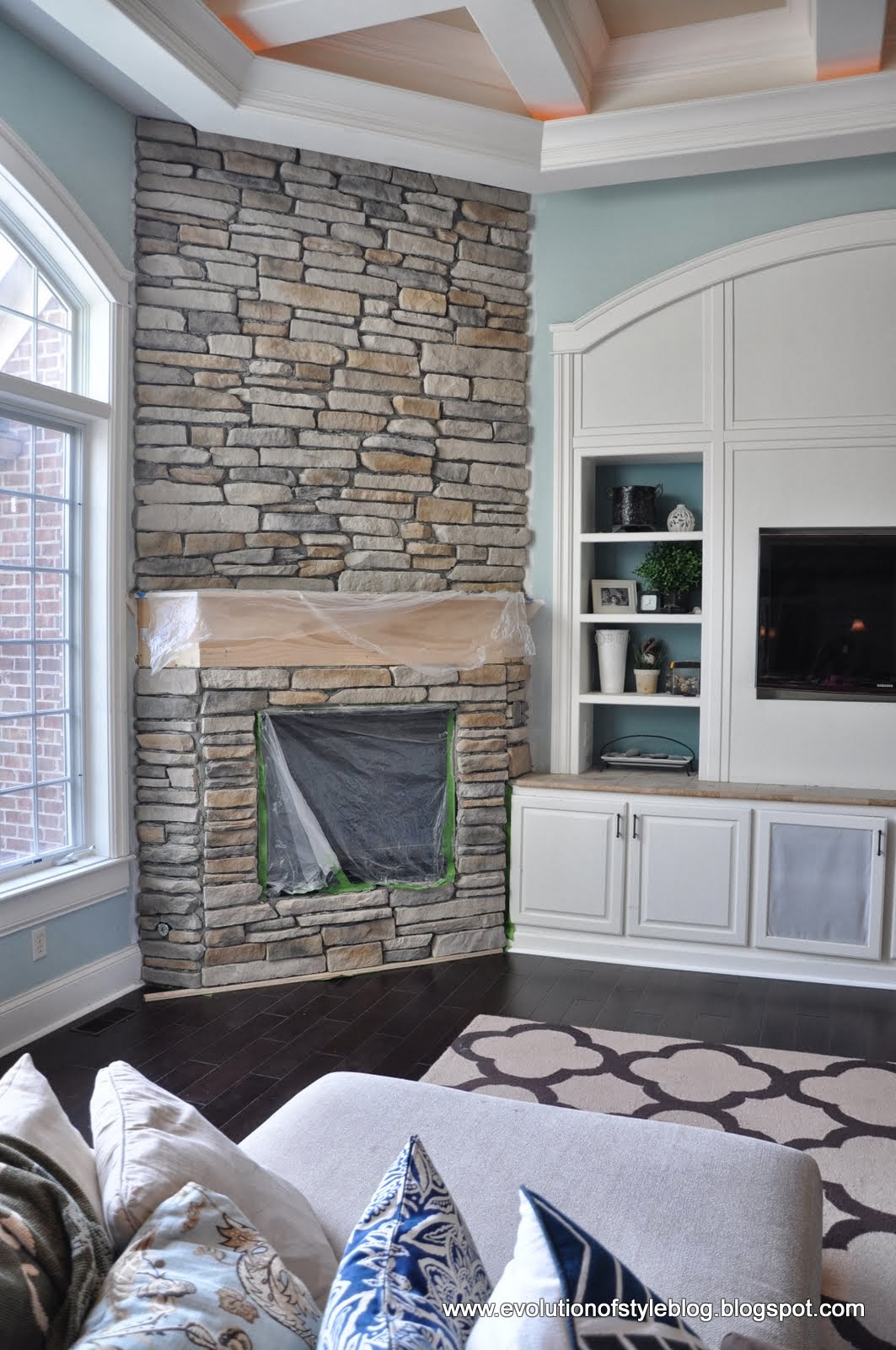 A (Big) Stone Fireplace Update! - Evolution of Style