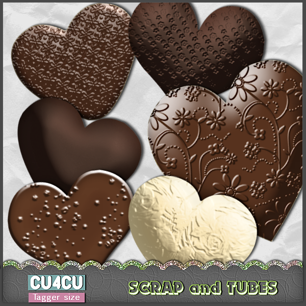 FREEBIE: Chocolate Hearts (TS/CU4CU) | Scrap and Tubes Designs