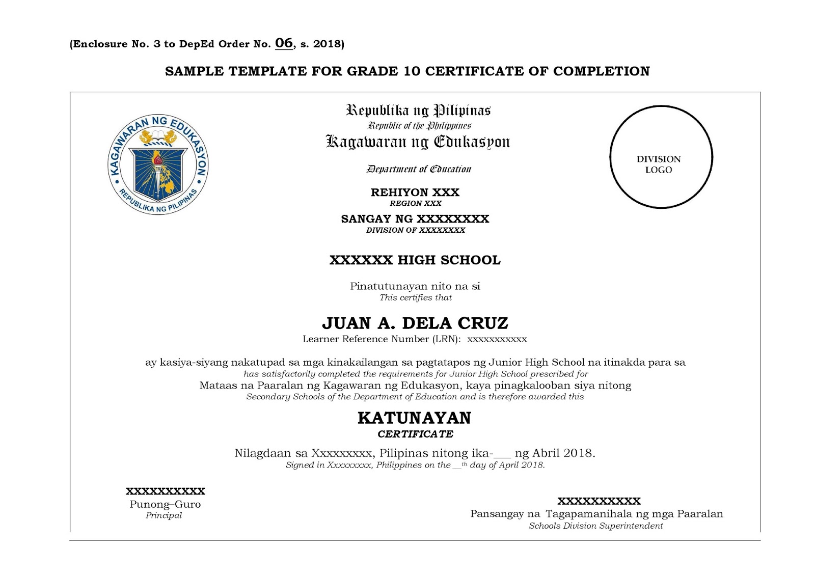 DepEd Memos, Orders & Results: School Year 2017-2018 K to 12 Basic ...