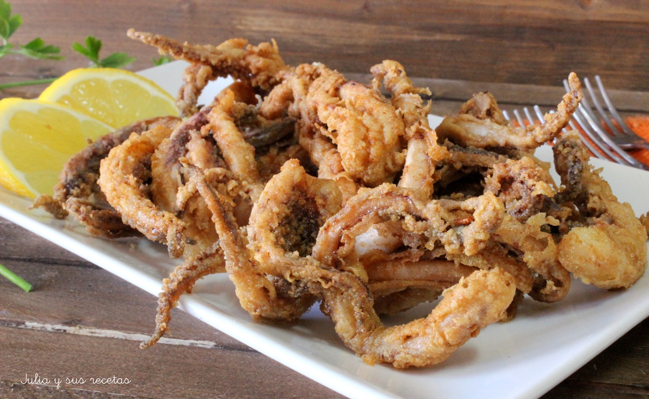 JULIA Y SUS RECETAS: Rejos fritos (patas de pota o calamar)