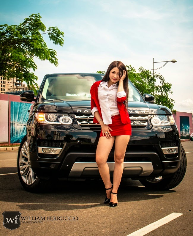 Rebellion Office Girl Poses With Range Rover Sport Carsfresh