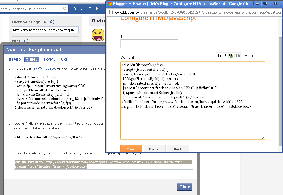 How to Add Like Button for Facebook Fanpage on Blogger