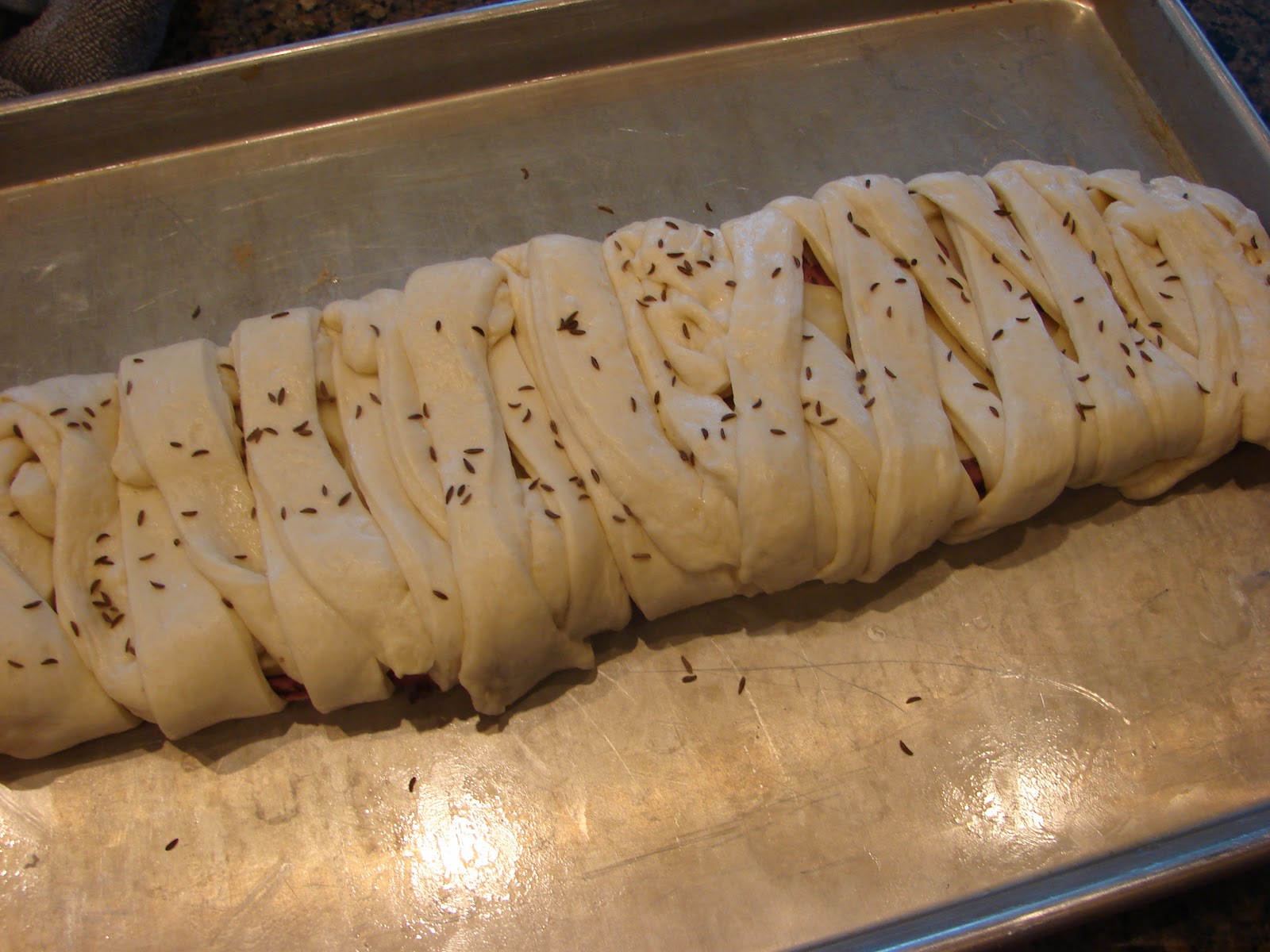 A Bear in the Kitchen: Braided Reuben Sandwich Loaf