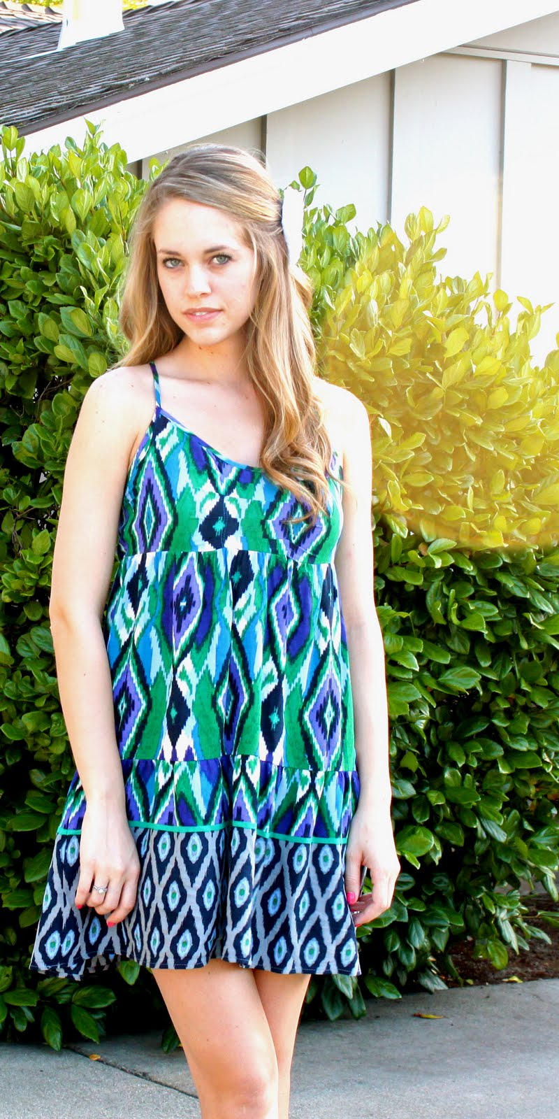 Fashion Friday #38: Ikat Sundress & Waterfall Braid Tutorial - Michaela ...