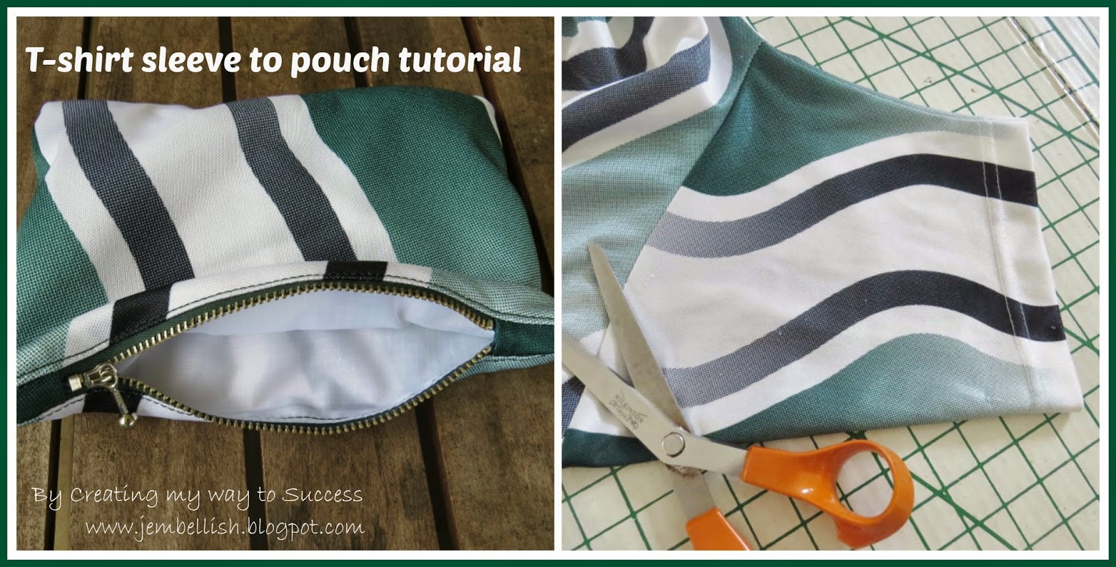 Creating my way to Success: T-shirt sleeves to pouches - an upcycle ...