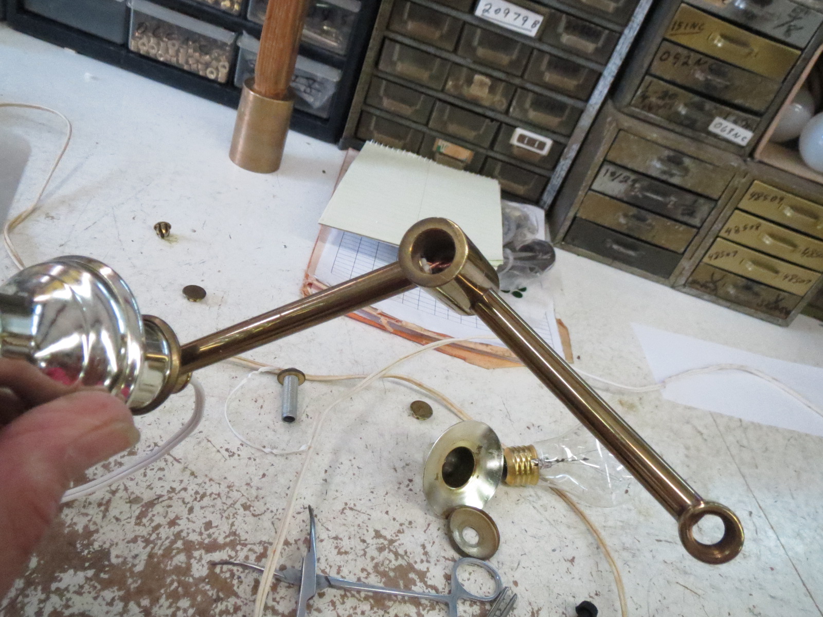 Lamp Parts and Repair | Lamp Doctor: Swivel Arm Table Lamp with Turn ...