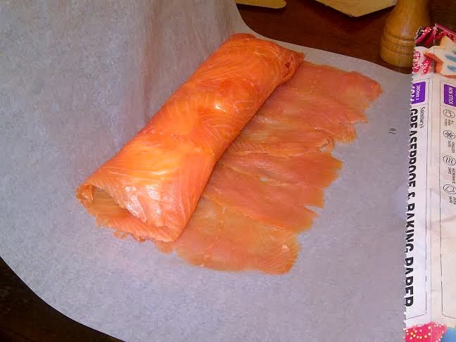 Smoked Salmon Roulade - an easy-peasy starter - Square Sparrow