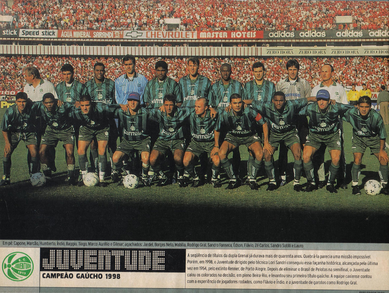 Botões para Sempre: Esporte Clube Juventude - RS 1999