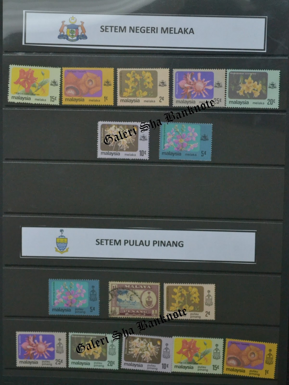 Galeri Sha Banknote: KOLEKSI SETEM NEGERI JOHOR