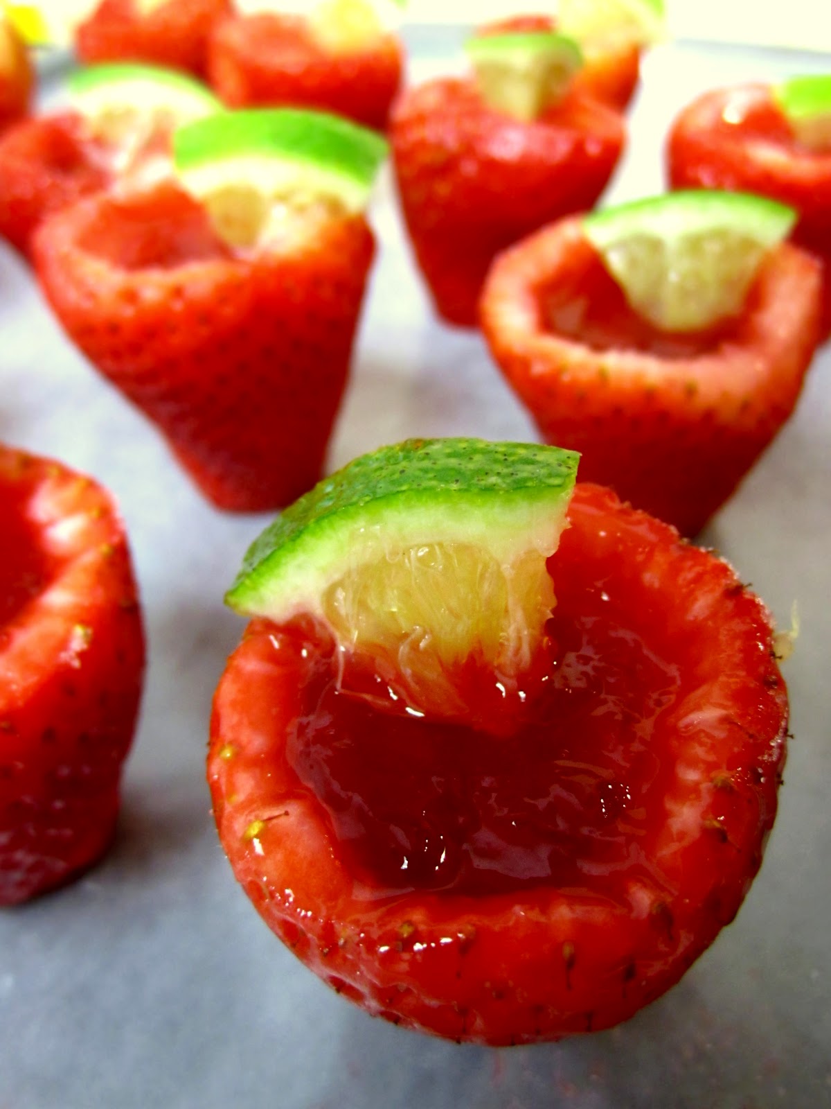 Helium Hearts in the Sky: Strawberry Margarita Jello Shooters