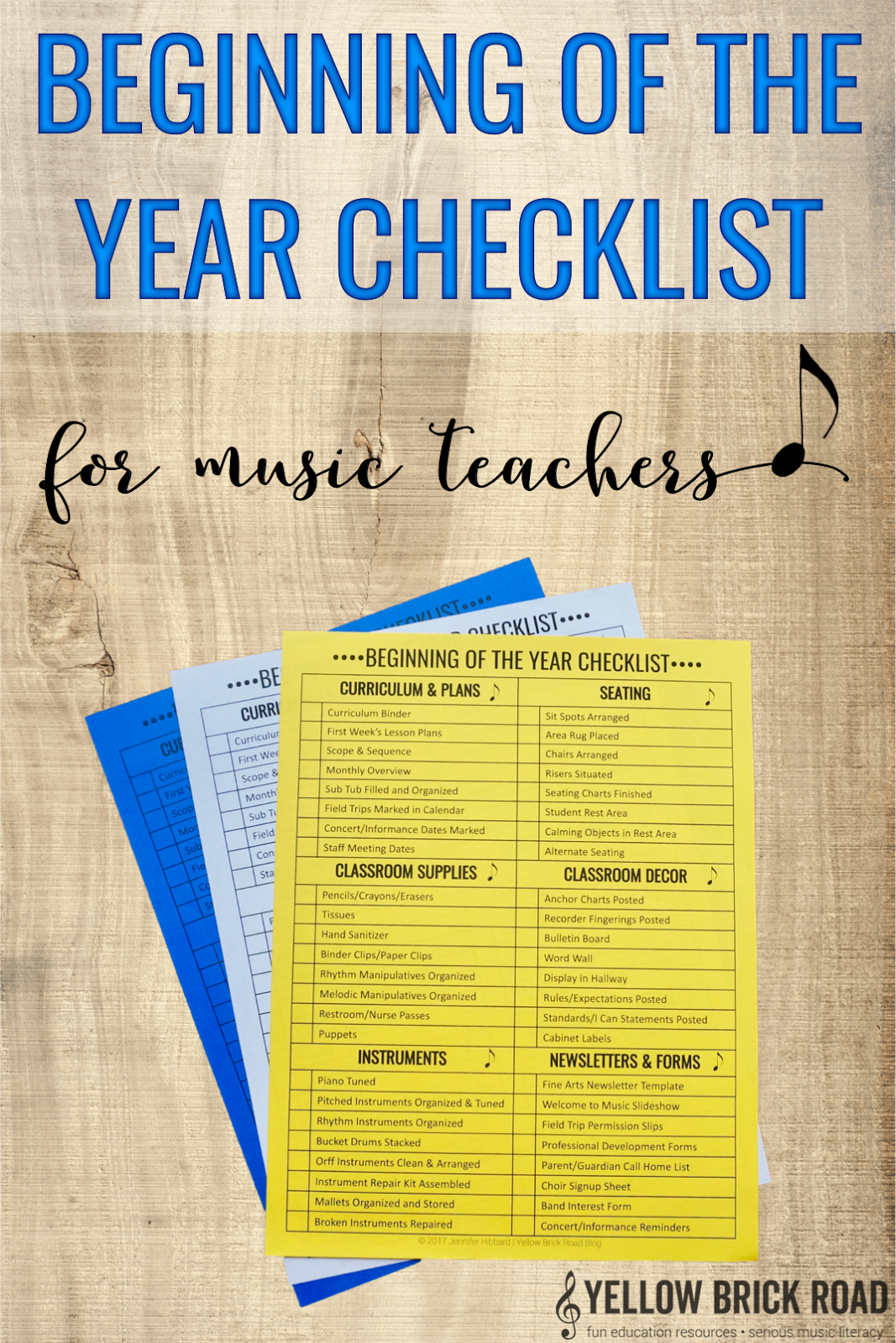 Beginning Of The Year Checklist For Music Teachers The Yellow Brick Road Beginning Of The Year Checklist For Music Teachers The Yellow Brick Road