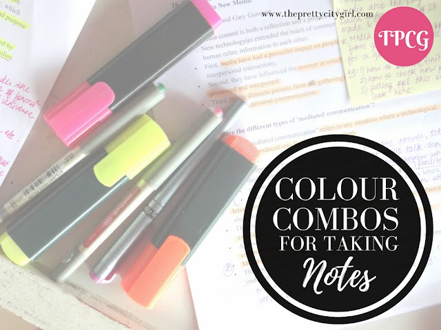 Fun Colour Combinations for Taking Notes - The Pretty City Girl ...