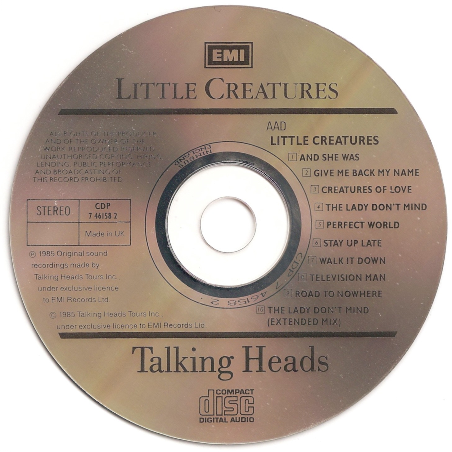 The First Pressing CD Collection: Talking Heads - Little Creatures