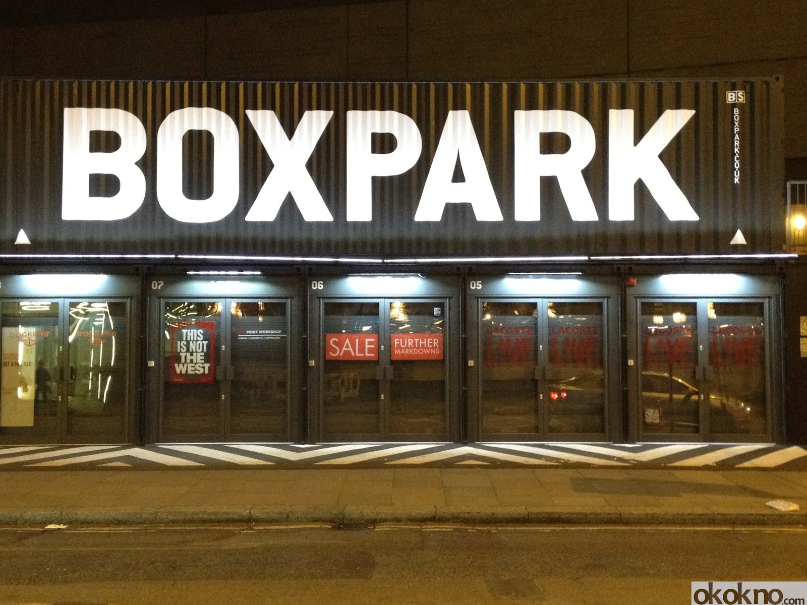 okokno : Boxpark Shoreditch Mall - Made out of Shipping Containers