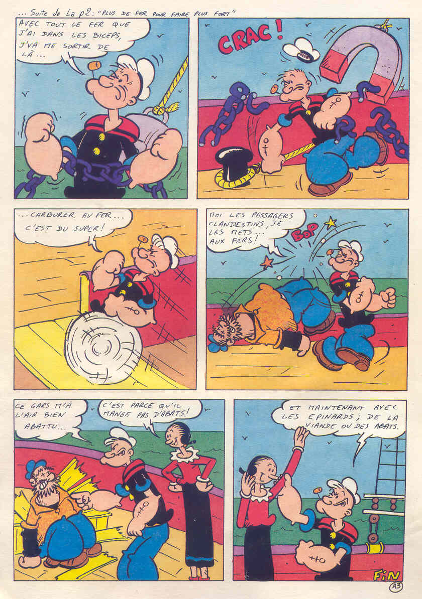 Les trésors de la flibuste: Popeye: Plus de fer pour faire plus fort - 1993