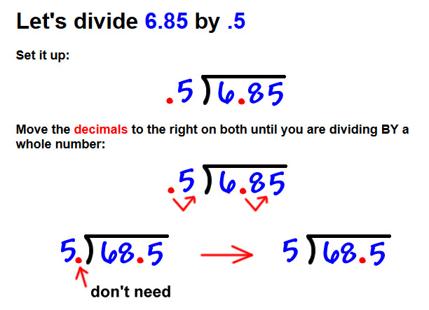 Welcome!: How to Divide Decimals by Decimals