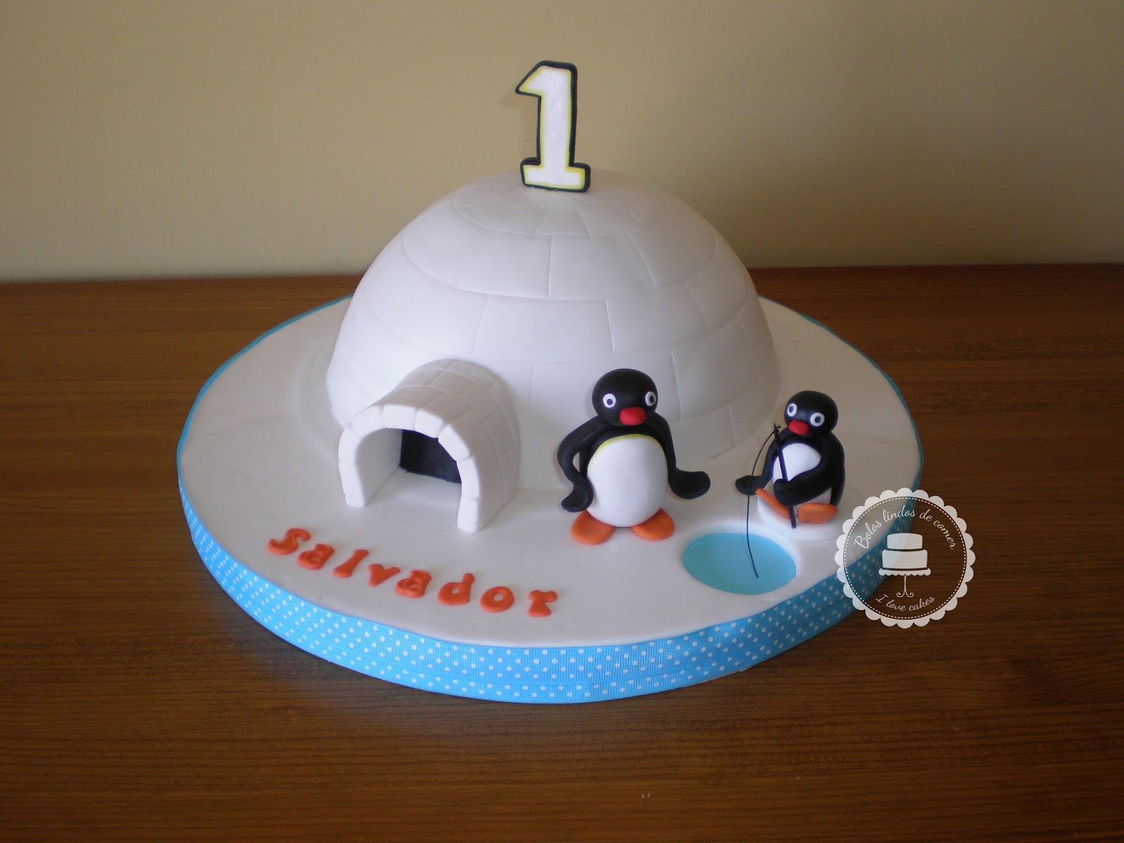 Bolos lindos de comer: Bolo iglo do Pingu/ Pingu's igloo cake
