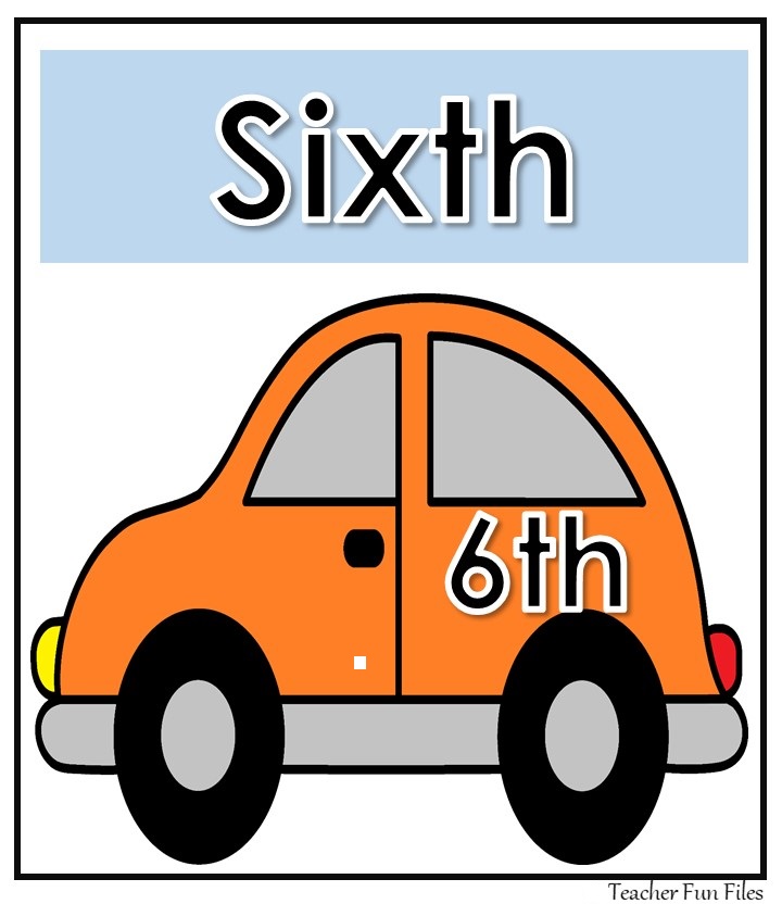 Teacher Fun Files: Ordinal Number Flashcards Teacher Fun Files: Ordinal Number Flashcards