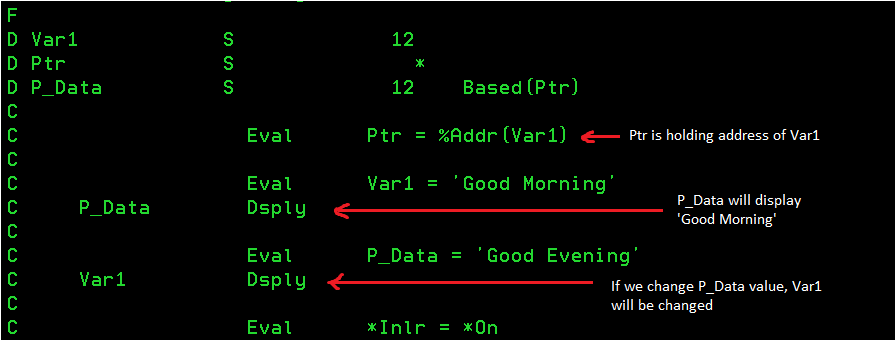 Random Thoughts!!!: Pointers in AS400 (IBM i)