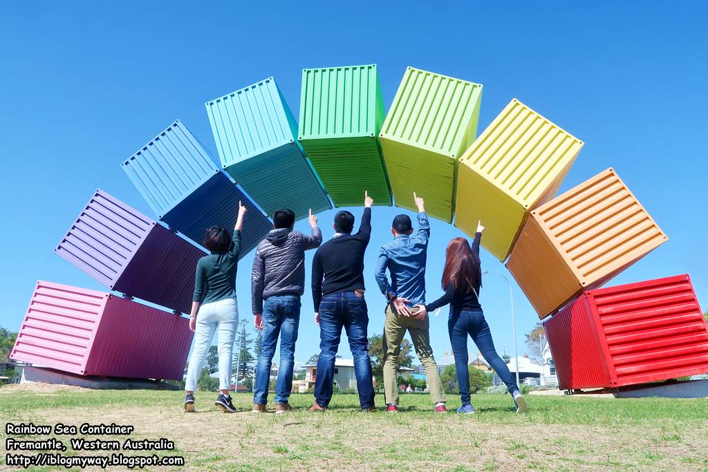Rainbow Sea Container @ Fremantle, Western Australia - I Blog My Way