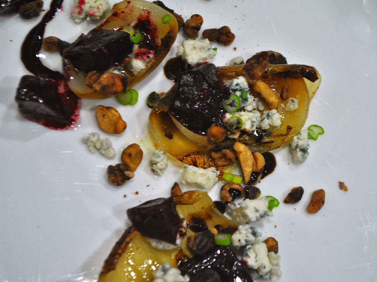 Recipe Doodle: ROASTED ONIONS AND BUTTERED BEETS WITH BLUE CHEESE