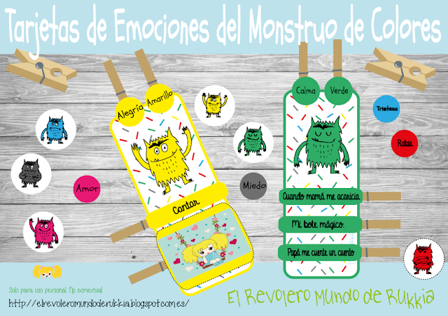 Juego Caritas Emocionales del Monstruo de Colores | Mundo de Rukkia