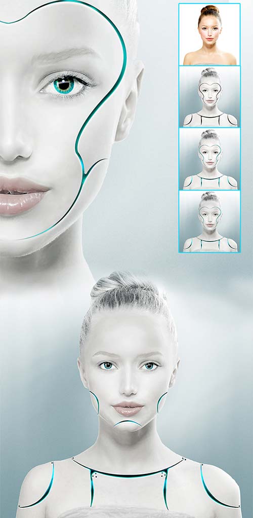 Synthetic Human Photoshop Action Free Download - MT Grafis
