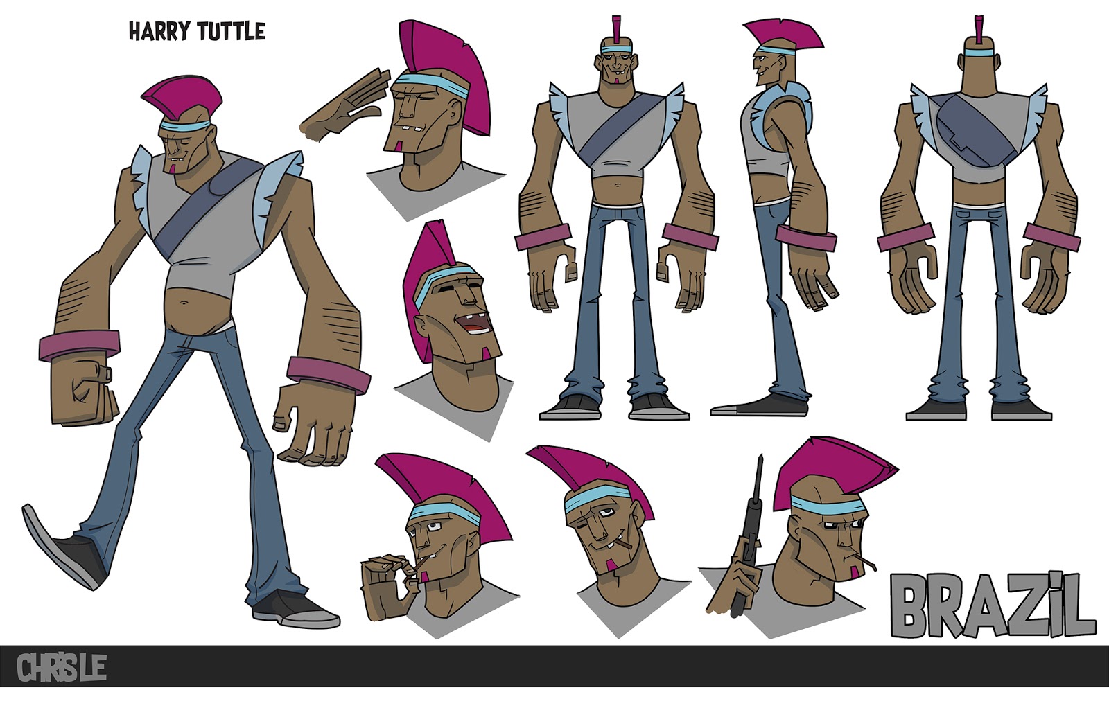 Art of Chris Le : Harry Tuttle Character Redesign in the style of ...